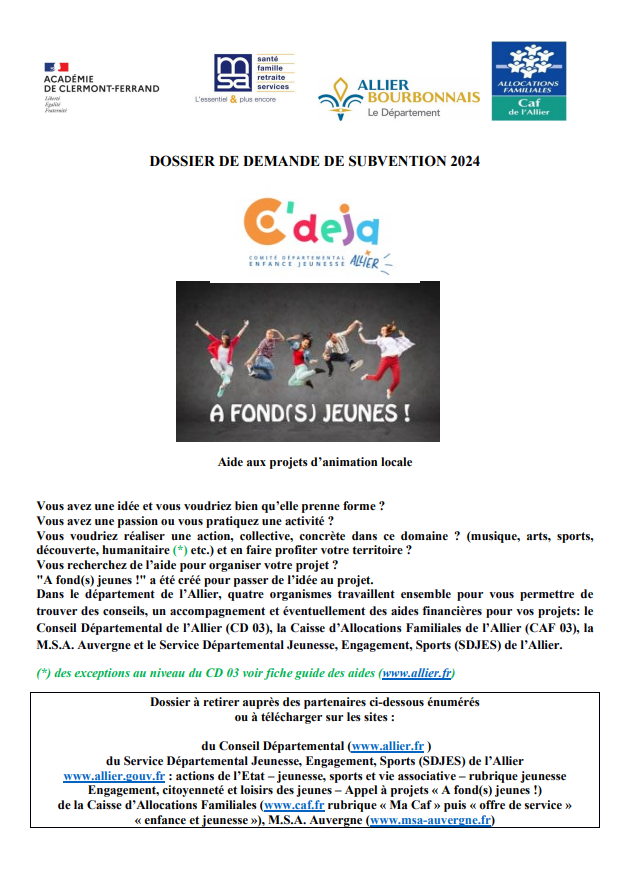 CAF - Appel à projets jeunes